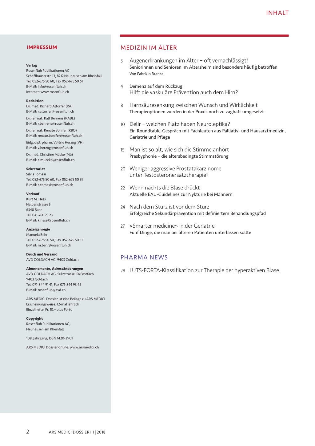 Inhalt – Impressum – Rosenfluh.ch